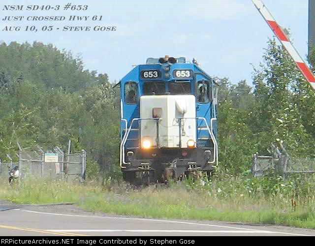 NSM #653 just after crossing Hwy 61 going down to the plant